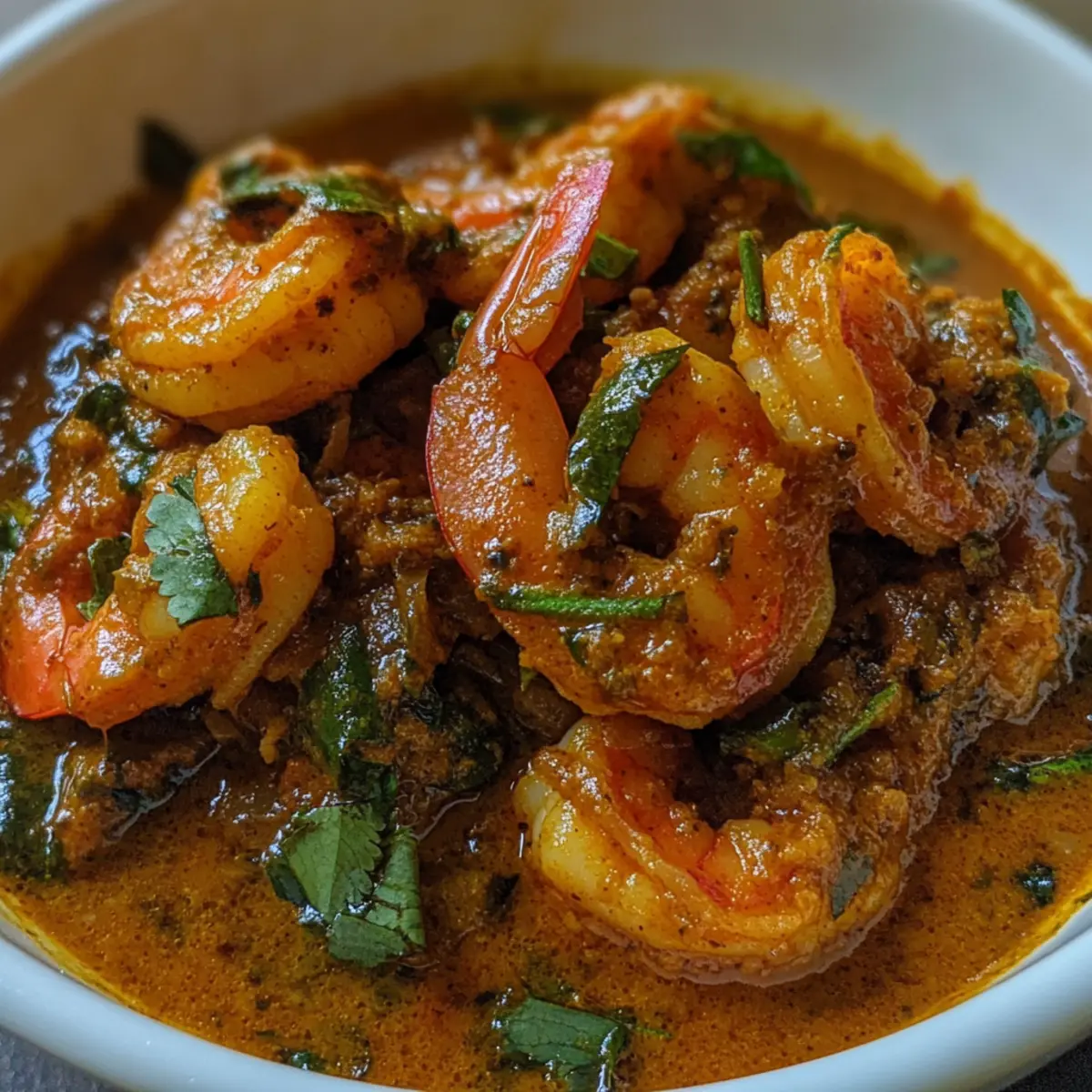 Easy Irresistible Indian Prawn Masala with Curry Leaves